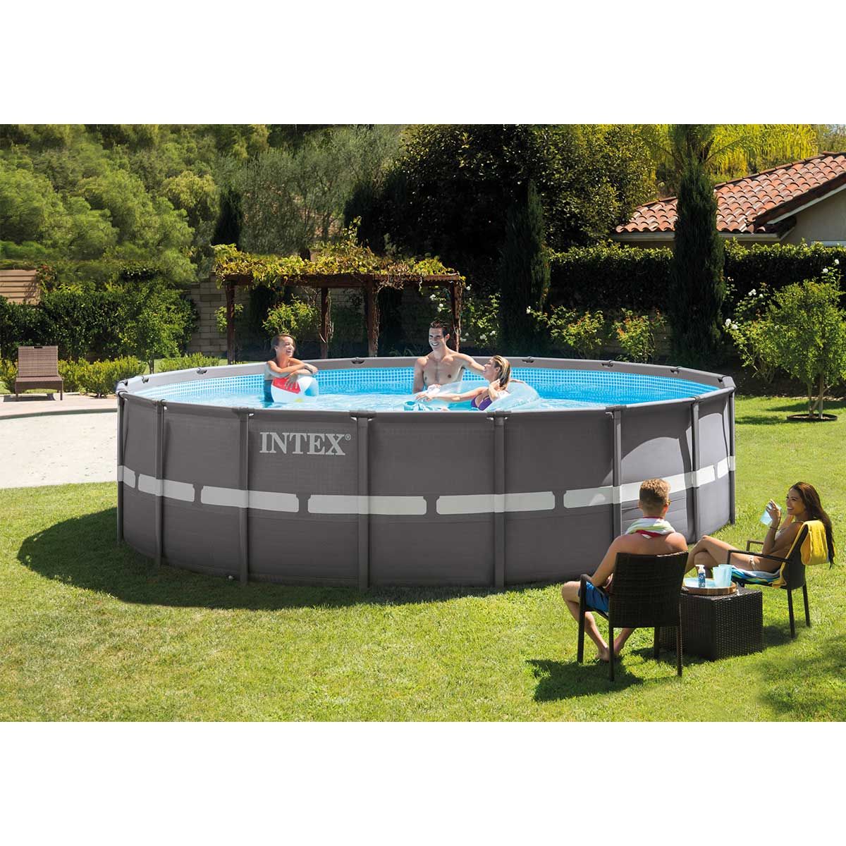 Intex Ultra XTR Frame Pool - 549 x 132 cm - mit Sandfilterpumpe und Zubehör